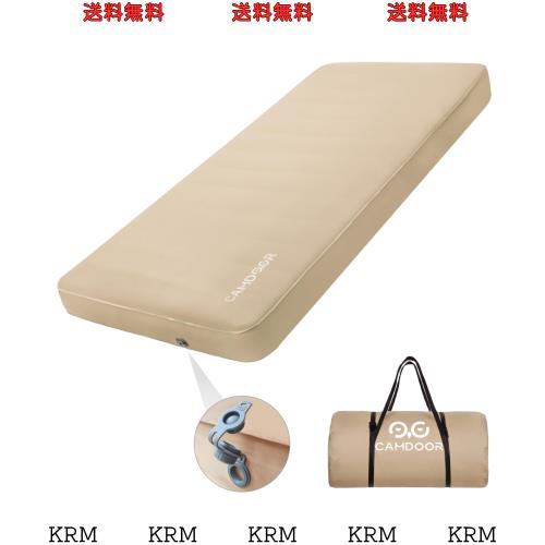 CAMDOOR キャンプ マット エアーマット 厚手 10cm 【30秒自動膨張･ソフトな手触り】インフレーターマット 自動膨張 キャンパー 車中泊 キ