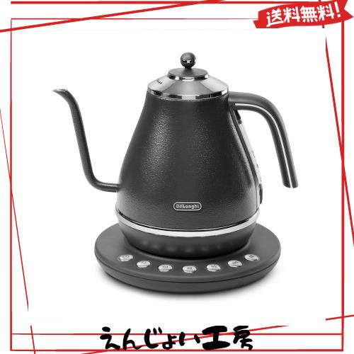 De’Longhi (デロンギ) 電気カフェケトル アイコナ KBOE1230J-GY 温度調整機能付き ステンレス ハンドドリップ 1.0L ワンプッシュ5段階温