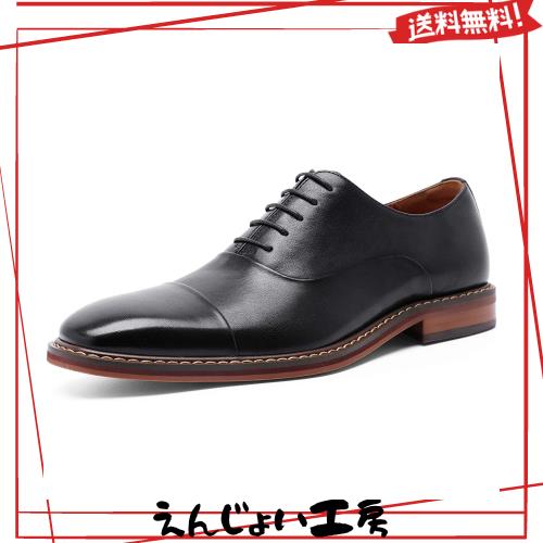 [フォクスセンス] 革靴 メンズ ビジネス ドレス シューズ 高級紳士靴 本革 軽量・防水 ブラック 27.0cm C9010-01