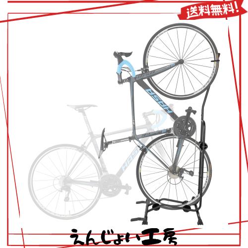サイクリングディール アップライトバイクスタンド - プレミアム品質の縦・横調節可能な自転車フロアパーキングラック - ガレージや自宅