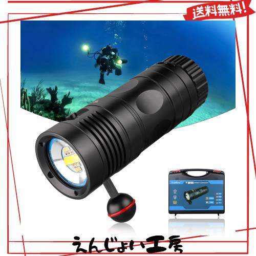 TrustFire DF90 ダイビングライト LED 懐中電灯 最強 水中ライト 超高輝度 15000ルーメン ハンディライト 広角 Type-C双方向充電式 19200