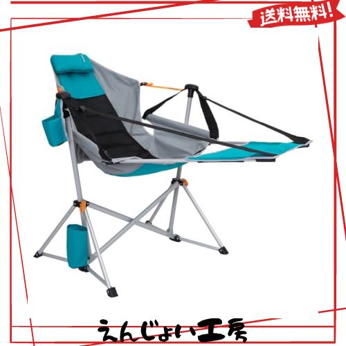KingCamp ゆらゆらハンモックチェア アウトドア チェア 自立式 折り畳み椅子 角度調整可能 フットレスト付き 耐荷重180kg ロッキングチェ