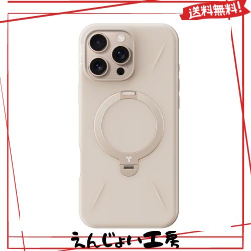 【新型ゼンマイ式 ・本体新色にピッタリ！】TORRAS iPhone 16 Pro Max 用 ケース カメラコントロール対応 ゼンマイ式スタンド マグネット