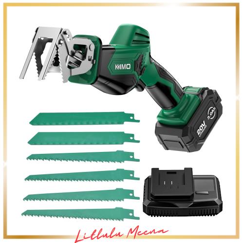 KIMO 電動ノコギリ 充電式 レシプロソー ランプ爪付き 電動のこぎり 小型 女性 無段変速 20V 3.0Ahバッテリー 木材用ブレード4本 金属用の通販はau PAY マーケット ...