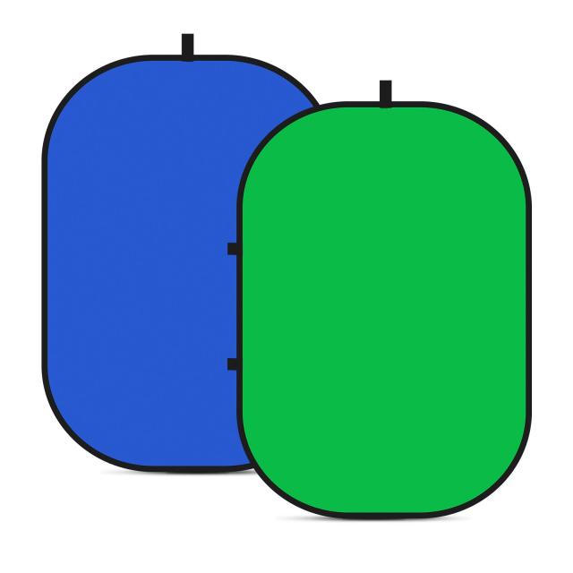 NEEWER 折り畳み式 リバーシブル クロマキー 背景 グリーン/ブルー 59”x79”/150cmx200cm 【並行輸入品】