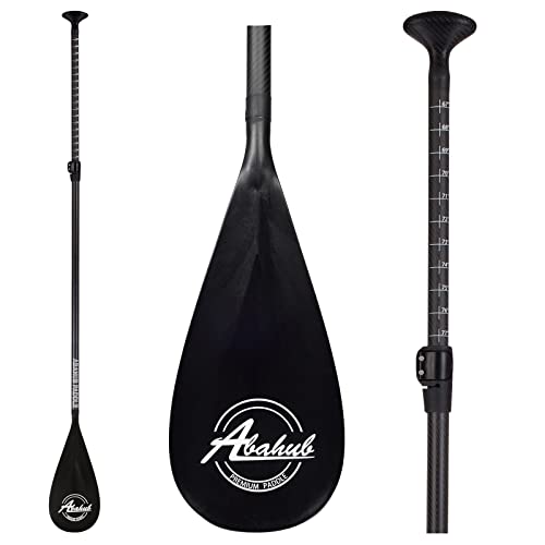 その他のスポーツ Carbon Fiber SUP Paddle 3-Section Adjustable Carbon Shaft Black Plastic Blade + Bag
