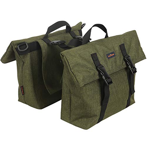 TOURBON 自転車 バッグ パニエバッグ リアバッグ バイク 通勤 旅行 ダブルバッグ