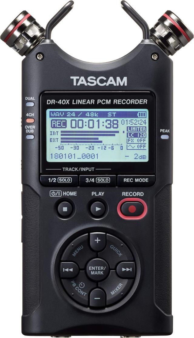 TASCAM(タスカム) DR-40X USBオーディオインターフェース搭載 4ch リニアPCMレコーダー ハンディレコーダー USBマイク ...