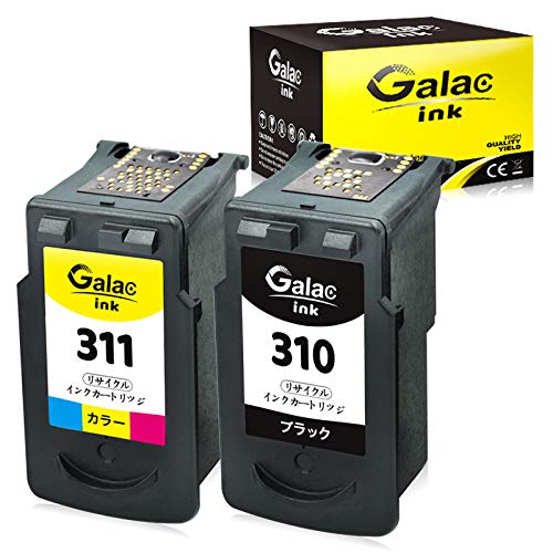 Galac ink キャノン(Canon)BC310 XL+BC311 XL 大容量 残量表示付 BC-310+BC-311（ブラック+カラー）2個セット【再生インク】【対応機種】の通販はau ...