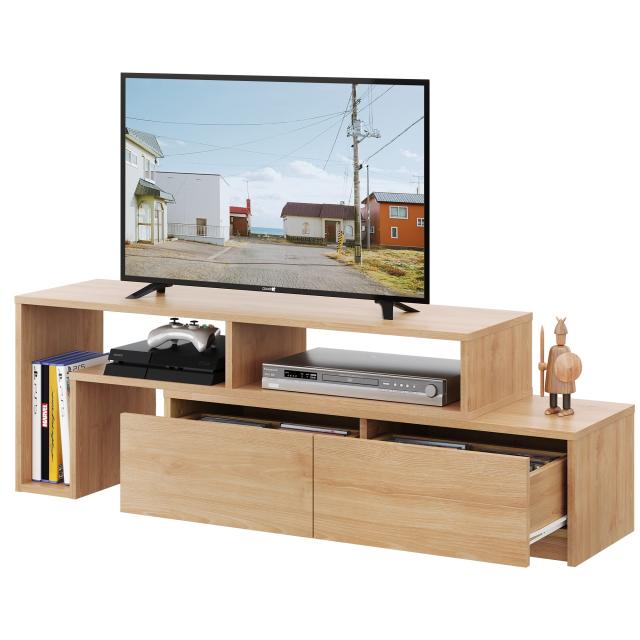 WLIVE テレビ台 テレビボード ローボード 伸縮 角度自由 コーナー 左右レイアウト 42 32インチ 省スペース 引き出し 収納 耐荷重60kg 北