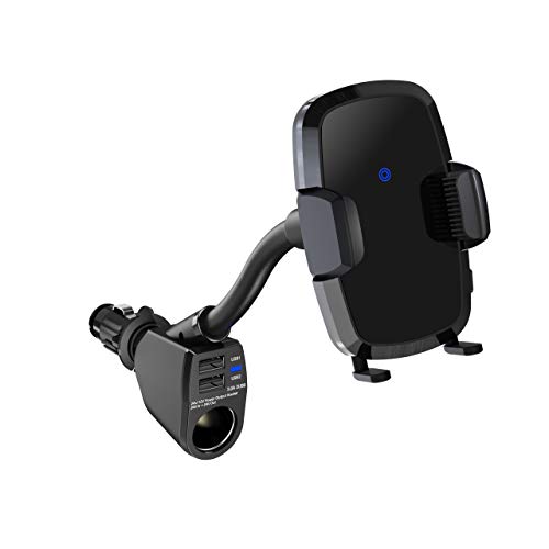 ペルシード(Pellucid) 車内用品 スマホホルダー Qi対応フレキシブルワイヤレス充電ホルダー シガーソケット取付タイプ BK SPH1906の通販はau PAY マーケット - ks ...