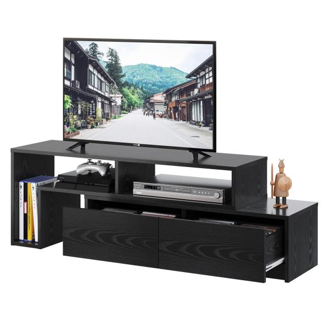 WLIVE テレビ台 テレビボード ローボード 伸縮 角度自由 コーナー 左右レイアウト 42 32インチ 省スペース 引き出し 収納 耐荷重60kg 北