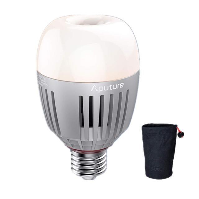 Aputure Accent B7C 撮影電球 LED撮影ライト 7W RGBWW LEDバルブ TLCI 96+ CRI 95+ 2000K-10000K色温度 無段階調光 9つ照明効果 アプリ制