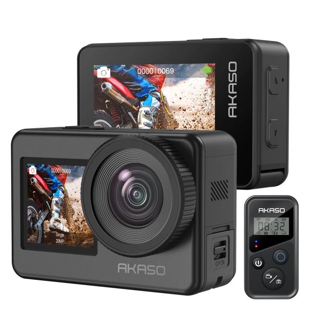 アクションカメラ-AKASO Brave7-4Kウェアラブルカメラ IPX8本機防水10M 水中カメラ 6軸手ぶれ補正 スポーツカメラ WiFi アクションカム