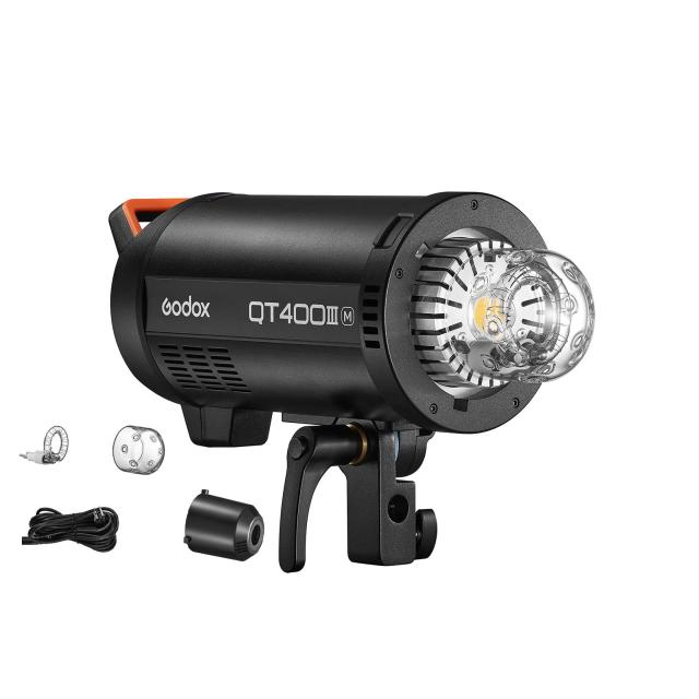 Godox QT400IIIM 400W 高速スタジオフラッシュライト GN651 / 8000s HSS 0.01-0.9Sクイックリサイクル時間 40Wモデリングライトボーエン