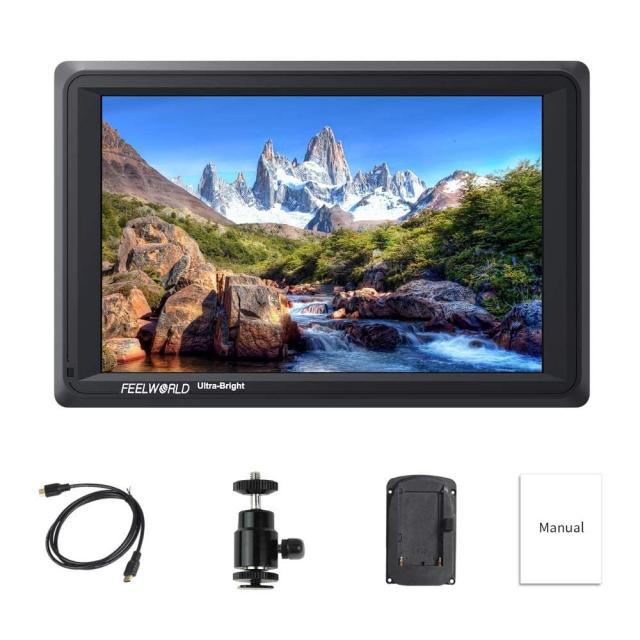 FEELWORLD FW279S 7インチカメラ モニター 2200nit 超高輝度 4K HDMI/ 3G-SDI入出力1920x1200の解像度内蔵スピーカー ビデオ モニター【