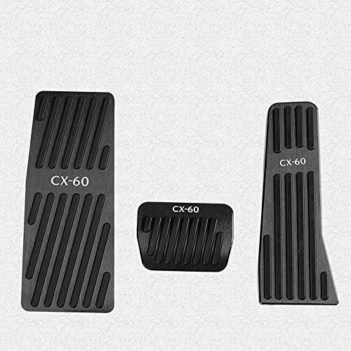 BOYOUS マツダ CX-60 専用 アルミ ペダルカバー ブレーキ フットレスト アクセルペダル 3点セット 工具不要 CX-60ロゴ付 防キズ 防汚れ(の通販はau PAY マーケット ...