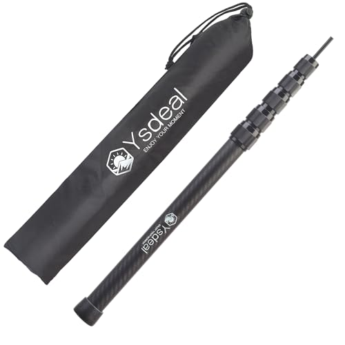 [Ysdeal] 3Kカーボンポール 最大直径25MM 長さ42-180CM調節可能 わずか235g(1本あたり) タープポール 100%炭素繊維 テントポール 軽量 コ