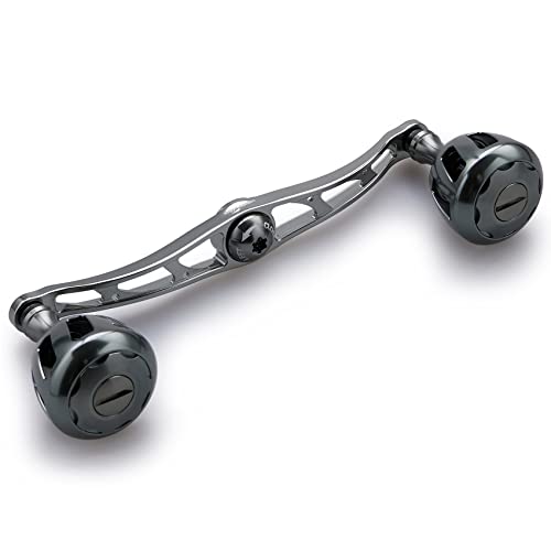 HEIGHTEN 130mm リール ハンドル 32mmノブ搭載 シマノ ダイワ アブガルシア 通用 ベイトリール 用 Wheel Series (ガンメタル) (529)