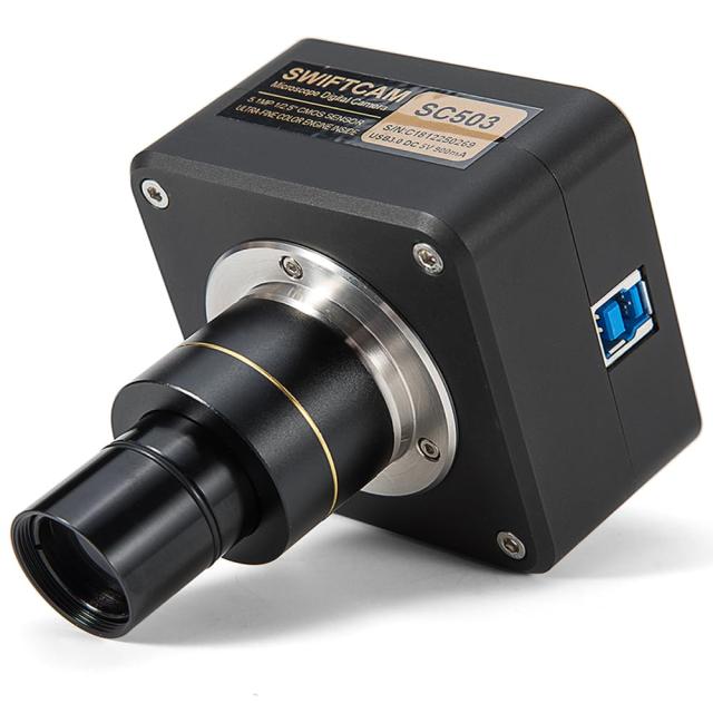 SWIFT Swiftcam 顕微鏡用5メガピクセルカメラ リダクションレンズ キャリブレーションキット アイチューブアダプター USB 3.0ケーブル付