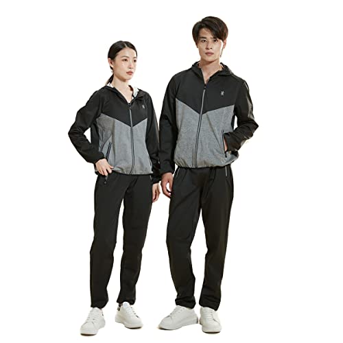 [ＰＡＦＨＬ] サウナスーツ フルジップ メンズ レディース 大量発汗 洗濯可 上下セット ダイエット 減量用 ランニングウエア スポーツウ