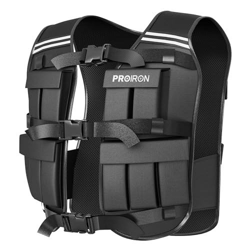 PROIRON ウェイトベスト おもり 筋トレ 加重ベスト 20kg 重量調節可能 水洗い可能 おもり ベスト 重り ベスト 重量ベスト 負荷運動 筋ト