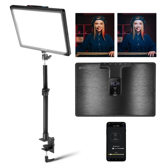 NEEWER GL1 PRO 15.5”キーライト ストリーミングライト ビデオライト 2.4G PC Macコントロール＆iOS Androidアプリ 2800ルーメン LEDパネ