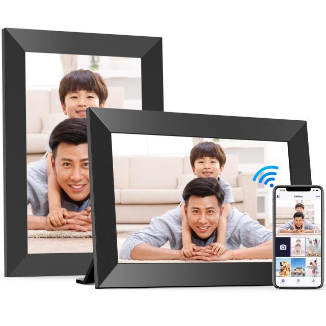 FANGOR デジタルフォトフレーム Wi-Fi 2セット 10.1インチ タッチパネル 16GB内蔵 1280*800 写真/動画/天気予報 初心者/高齢者向け 壁掛