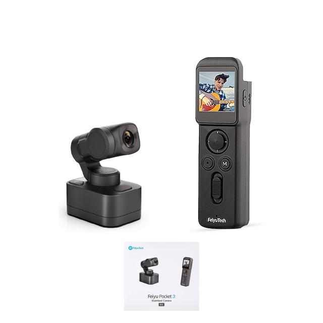 FeiyuTech [公式] Pocket 3 コンボ コードレス 取り外し可能 3軸ジンバル スタビライズドアクションカメラ 12MP 130°FOV 1/2.3インチ CM