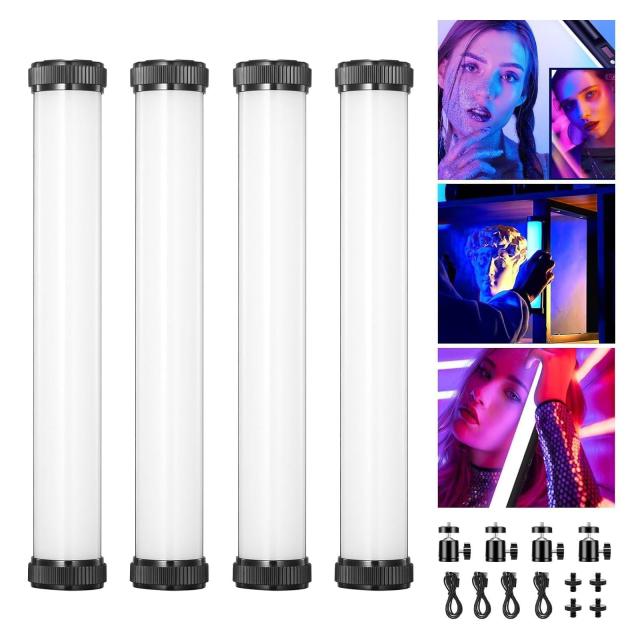 SOONPHO P13 撮影用 スティックライト RGBビデオライト LEDチューブライト フルカラー 2500-8500K色温度 FXモード 記憶機能 4000mAh充電