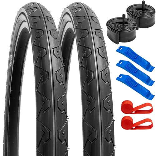 2本セット,26 2.1 タイヤ,26x2.1 54-559自転車タイヤ+26x1.75/2.125チューブ 米式バルブ32mm+自転車リムテープ+タイヤレバ,自転車 タイヤ