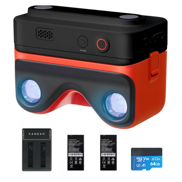 KanDao 3Dカメラ 4K 60FPS インスタントカメラ 180度 VRステレオカメラ 2.54インチタッチスクリーン付き VRデバイス対応 QooCam EGO バッ