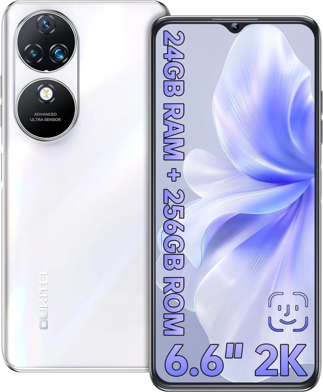 OUKITEL C38 SIMフリー スマホ 本体 24GB RAM+256GB ROM 1TB拡張可能 6.6インチFHD+大画面 1080*2408解像度 48MP メインカメラ + 32MP フ