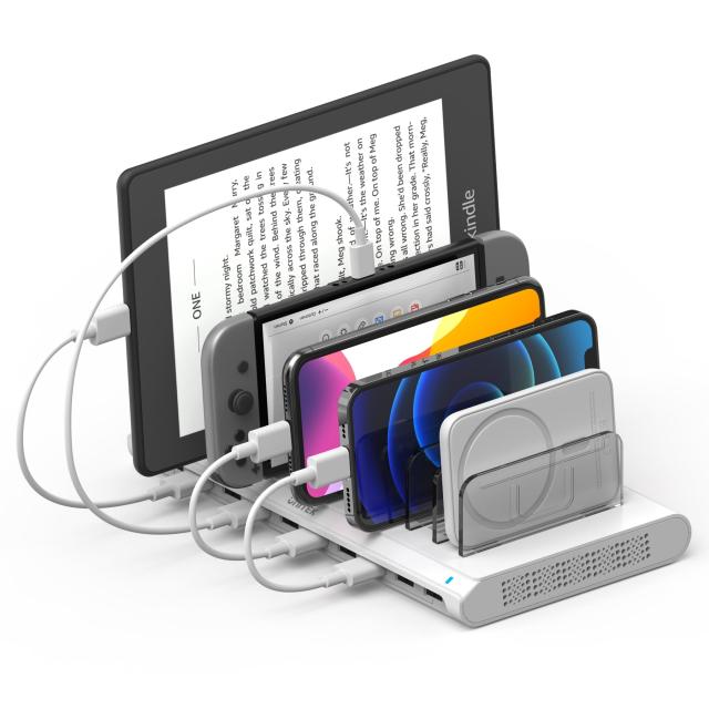 Unitek 2024夏 USB充電ステーション 10ポート 卓上充電スタンド 最大12A 60W PSE認証済 10台同時充電 1.5A/2.4A 複数台対応 Android/iPho