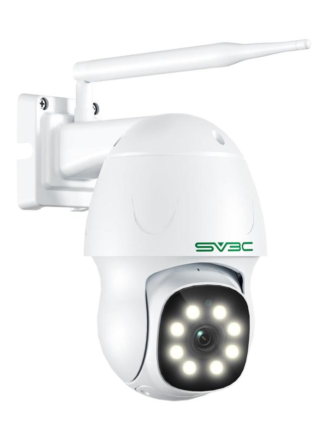 SV3C 防犯カメラ 屋外 ワイヤレス 800万画素 2.4/5G対応 パンチルト ptzカメラ 夜間カラー撮影 自動追跡 動体検知 人体検知 スマホ通知