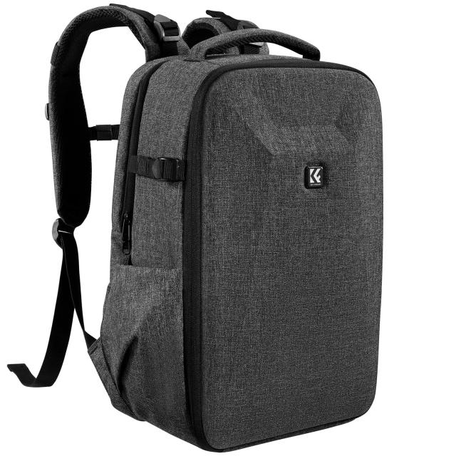 K＆F Concept カメラバッグ カメラリュック リュックサック 大容量 おしゃれ EVA耐衝撃 22L 16インチPC収納＆三脚収納可 一眼レフカメラバ