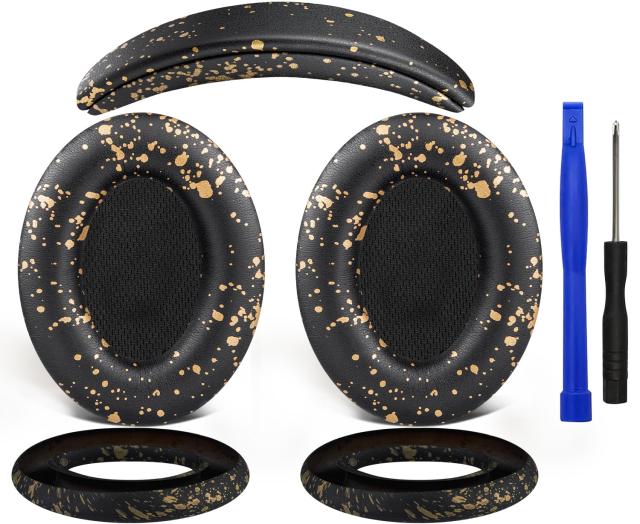 SOULWIT イヤーパッド + ヘッドバンド + イヤーパッドカバー Bose QuietComfort 15 (QC15)/QuietComfort 2 (QC 2) 用 ヘッドセット 交換