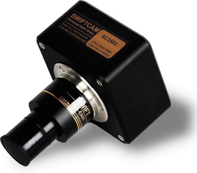 SWIFT USB顕微鏡カメラ 25MP 顕微鏡用デジタルカメラHD CCD Cマウント CMOS Windows/Mac/Linux対応 USB3.0 2500万画素 Swiftcam SC2503-C