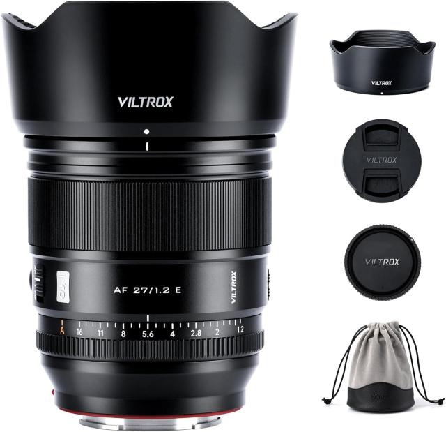 VILTROX AF 27mm F1.2 FE Pro 単焦点中望遠レンズ Sony Eマウント用交換レンズ オートフォーカス 小型軽量 瞳AF 超大口径焦点レンズ a600