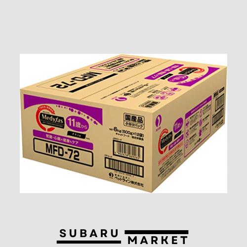 メディファス キャットフード 11歳から チキン味 【下部尿路/pHコントロール/麻布大学共同開発/国産/アルミ小分け】 6kg(500g×12)の通販はau PAY マーケット - 昴 ...