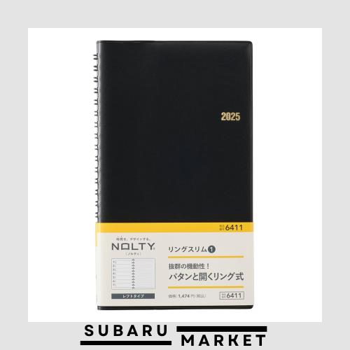 能率 NOLTY 手帳 2025年 ウィークリー リング スリム 黒 6411 (2025年 1月始まり)の通販はau PAY マーケット - 昴マーケット | au PAY マーケット－通販サイト