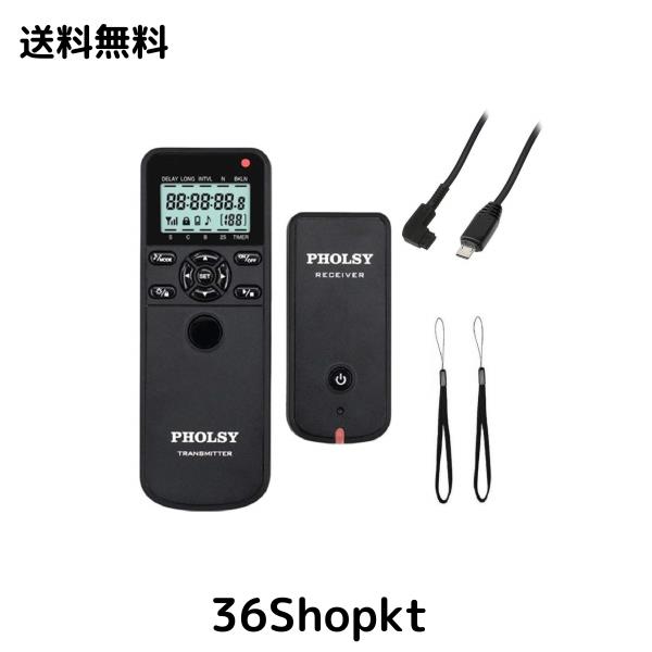 PHOLSY ワイヤレスレリーズ タイマーリモートコントローラー HDR インターバル バルブ タイマー Sony 用 a1 a9 a7M4 a7M3 a7RM5 a7RM3 a7