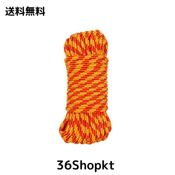 GM CLIMBING 30kN 11.5mm ダブルブレード 二重編み構造 リギングロープ ポリエステルシースとナイロンコア編み 30M カットサイズ オレン