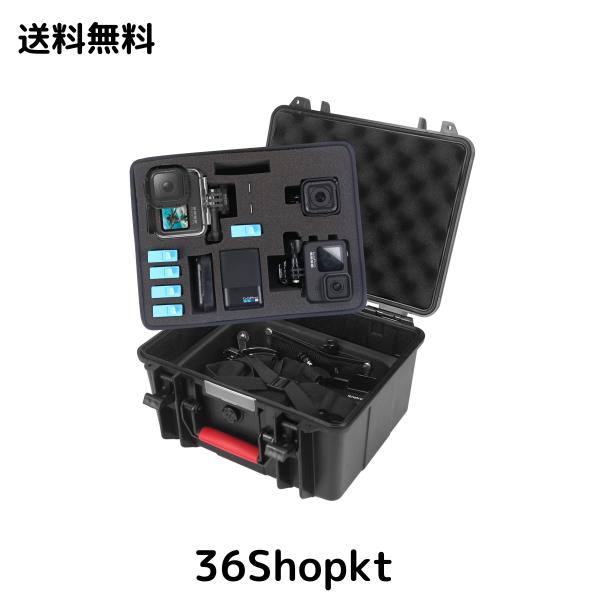Smatree Hero11/10/9/8/7/6/5/4/3/3+/2/1/max用防水ハードケース 、DJI Osmo Actionにも対応 カメラ3台同時収納可能 11.7リットル 大容量
