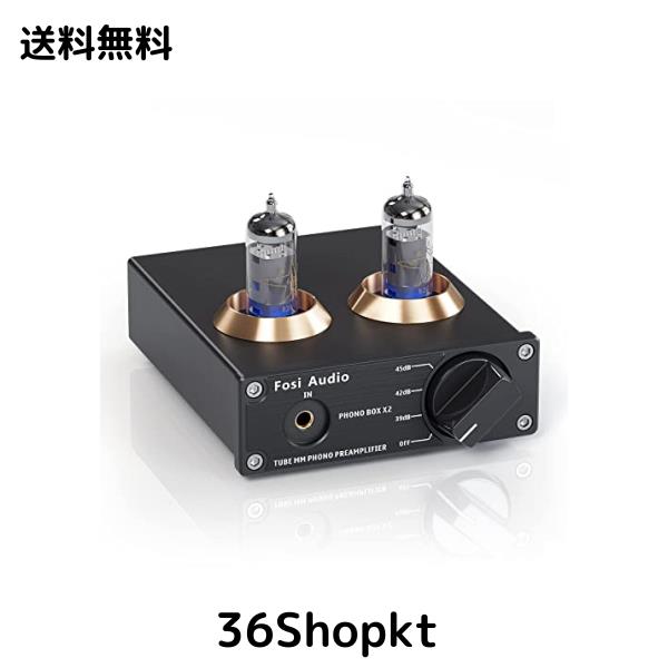Fosi Audio BOX X2 プリアンプ MM ターンテーブル 6A2真空管 フォノプリアンプ ゲイン ギア付き ミニ ステレオ オーディオ Hi-Fi プリア