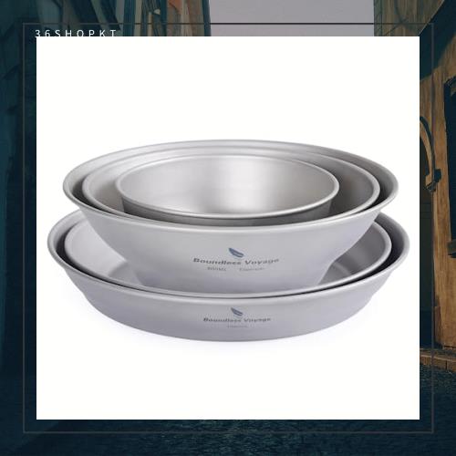 Boundless Voyage チタン ボウル プレート 食器 キャンプ 皿 割れない 錆びない 超軽量 テーブルウェア ソロキャンプ バーベキュー 食器