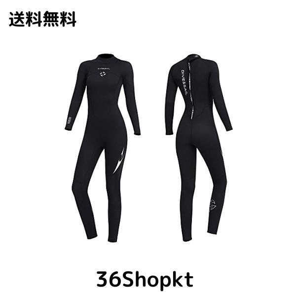 Owntop ウェットスーツ フルスーツ レディース 3mm ストレッチ ネオプレン素材 日焼け止め UVカット 保温 ワンピース ダイビング サーフ