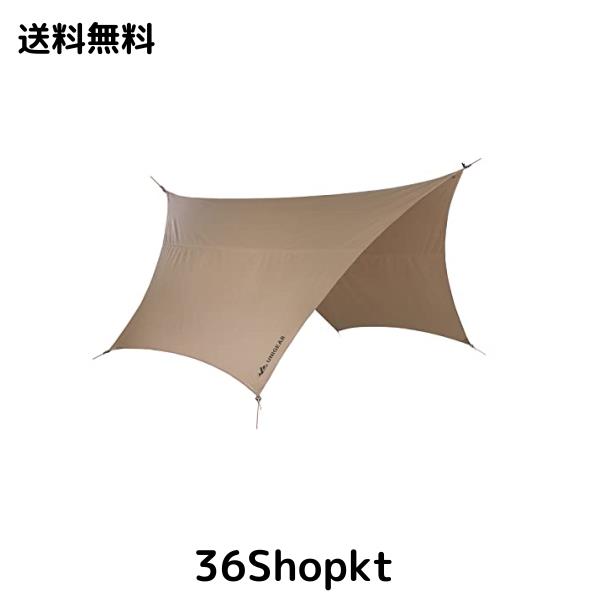 Unigear ヘキサタープ tcタープ ポリコットン 5m延長ベルト付き 3.2ｍｘ2.9ｍ テントとの取り組み可能 焚き火 タープ 遮光 遮熱 難燃 軽
