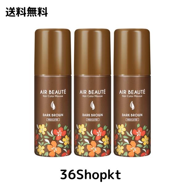 エールボーテ ヘアカラームース 白髪染め 泡タイプ 脱色剤フリー 医薬部外品 3個