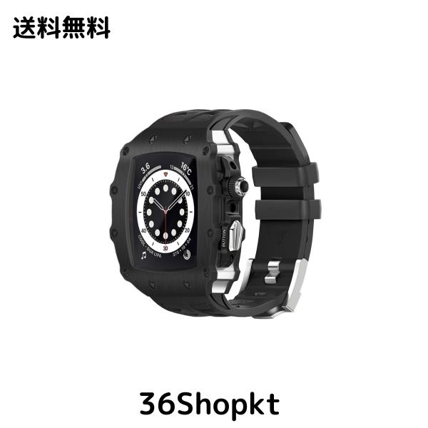 AHNHSKY ケース バンド付き Apple Watch シリーズ 8/7 45mm 6/5/4/SE/SE2 44mm用 バンパー メタル 保護 カバー iWatch用 45mm 44mm スト